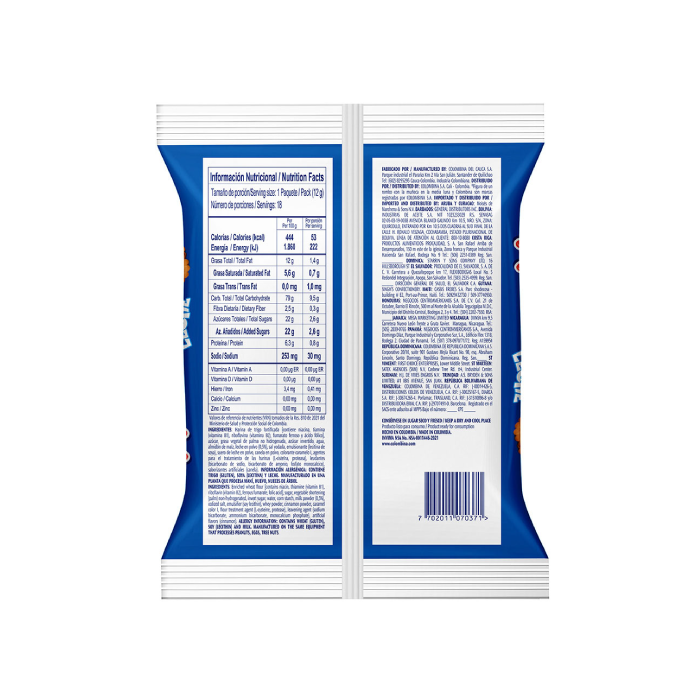 GALLETA DE LECHE MUUU COLOMBINA 216 GRS X 18 UND