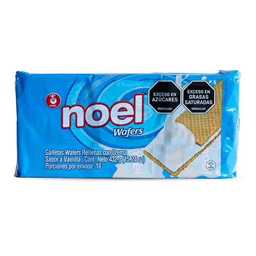GALLETAS VAINILLA 18UN WAFER NOEL 432 GR