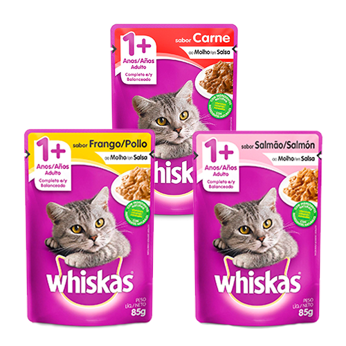 ALIMENTO HÚMEDO PARA GATOS WHISKAS 85 G | d1