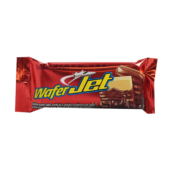 GALLETA WAFER RECUBIERTA DE CHOCOLATE JET WAFER 22 G