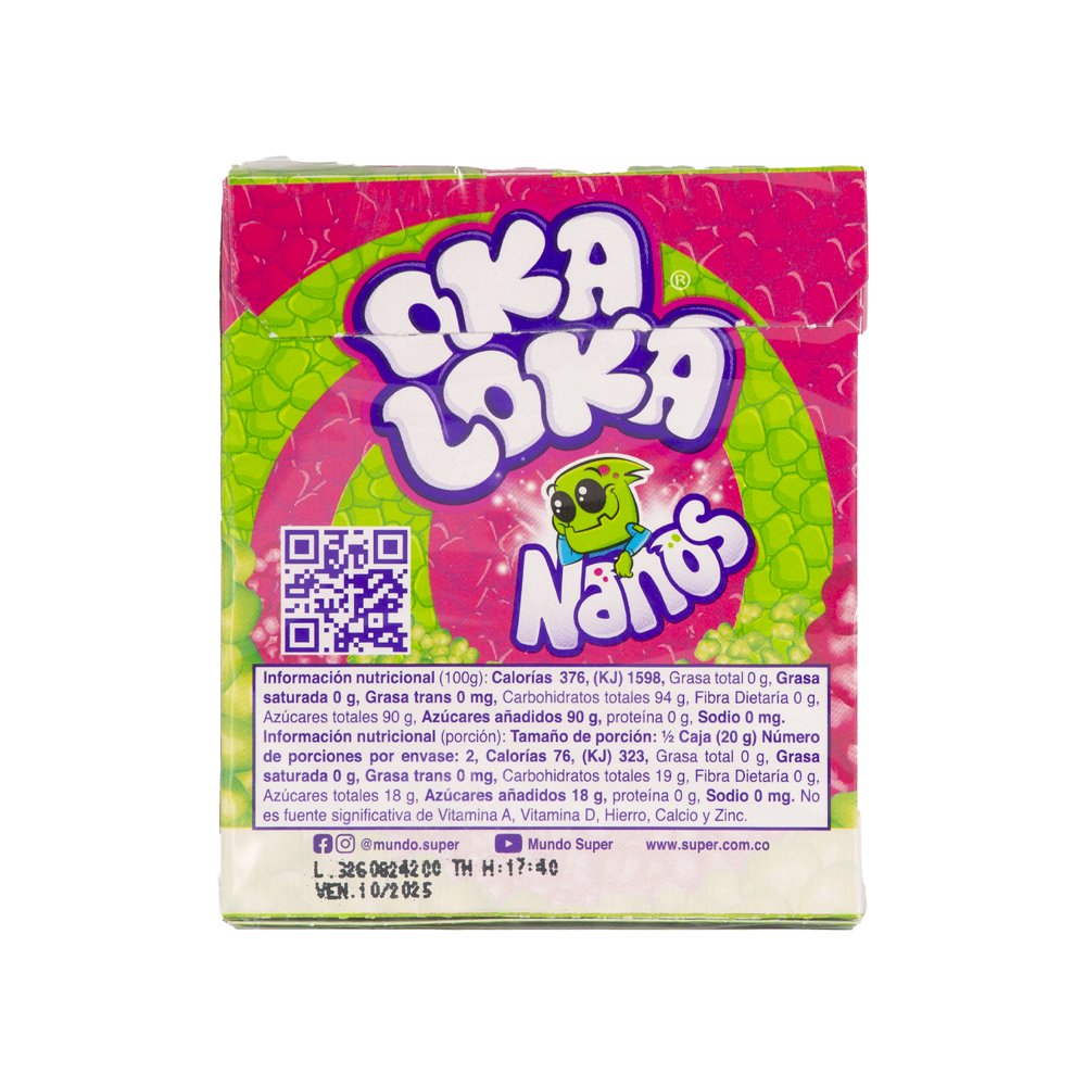 DULCES ACIDOS OKA LOKA NANOS 40G