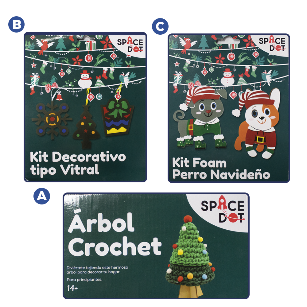 KIT MANUALIDAD NAVIDEÑA SPACE DOT X 1