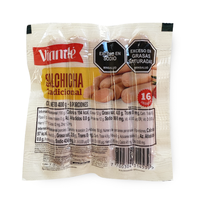 SALCHICHA TRADICIONAL VIANDE 400 G