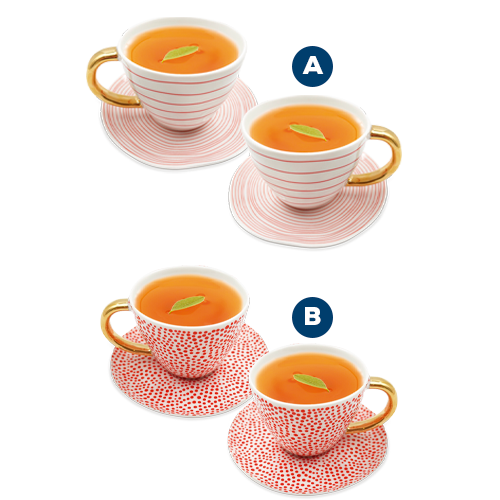 JUEGO DE TÉ RED FLAG X 4 UDS | d1