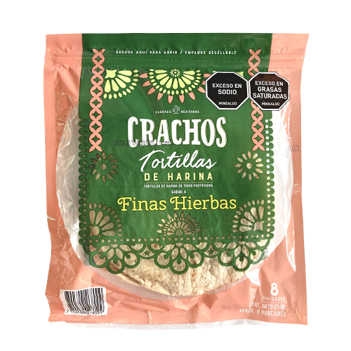 TORTILLA FINAS HIERBAS CRACHOS 250G