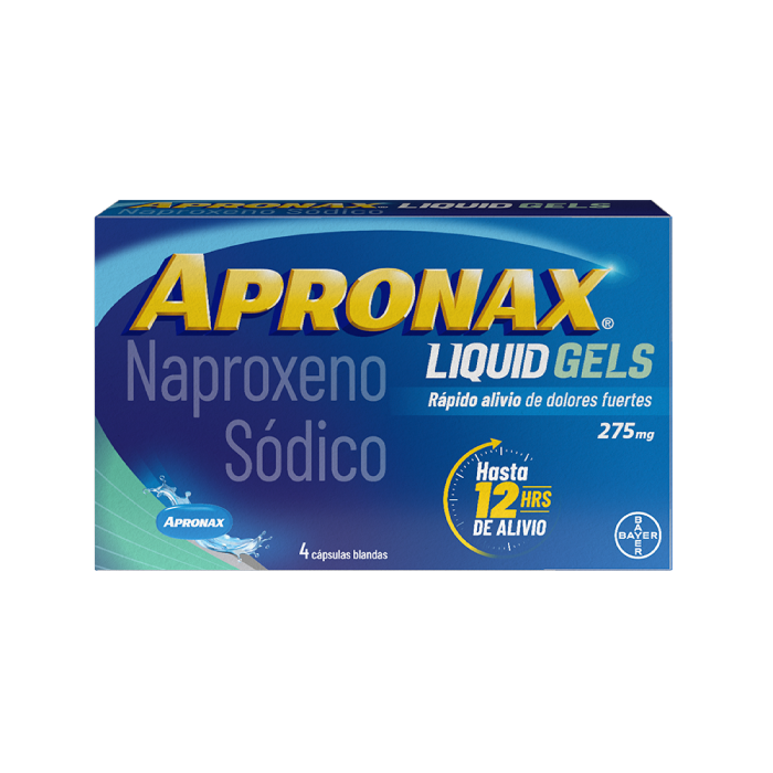 APRONAX LIQUID GEL 4 CÁPSULAS 275 MG