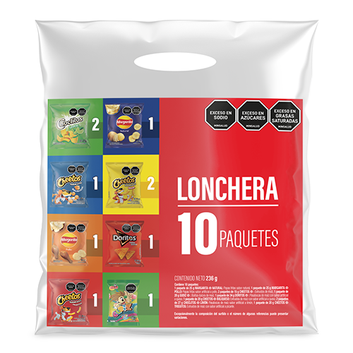 LONCHERA SURTIDA FRITOLAY 10 UN 236GR