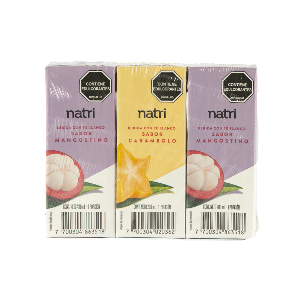TÉ BLANCO SURTIDO NATRI 200 ML X 3 UND