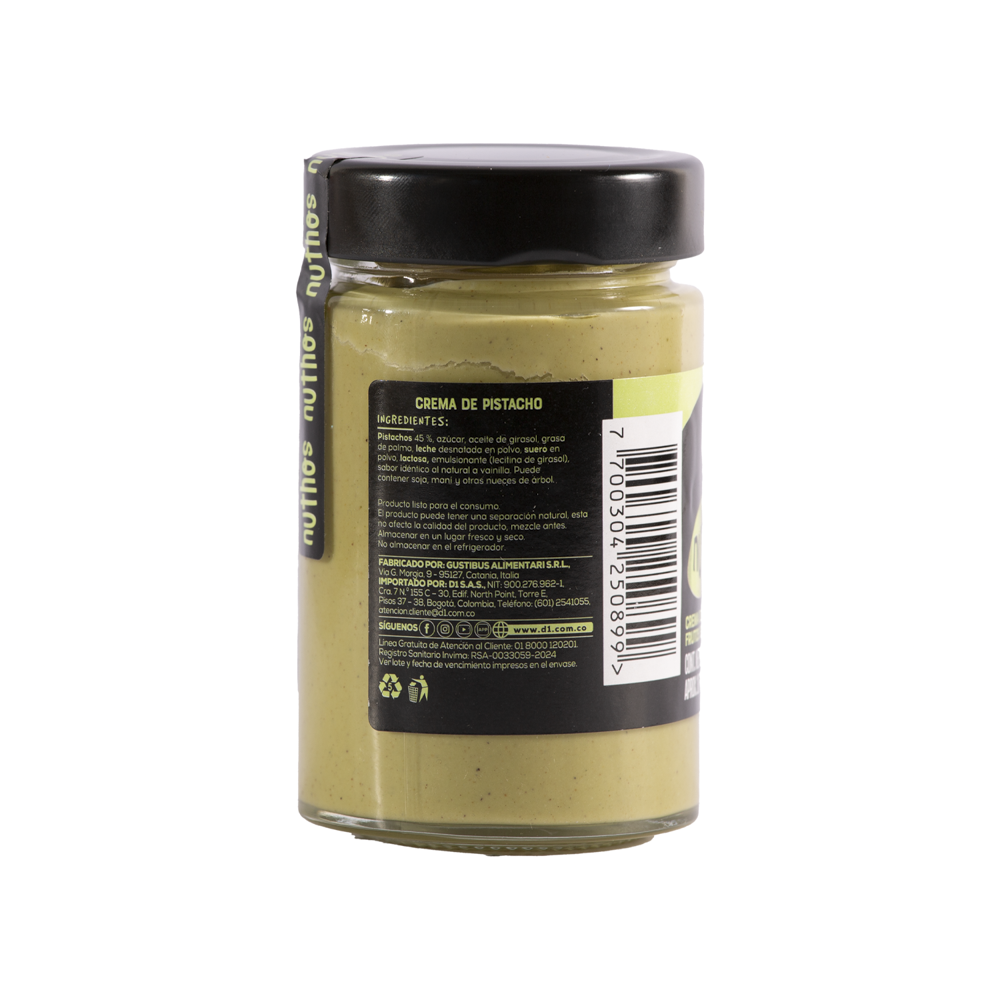 CREMA DE PISTACHO NUTHOS 190 GRS