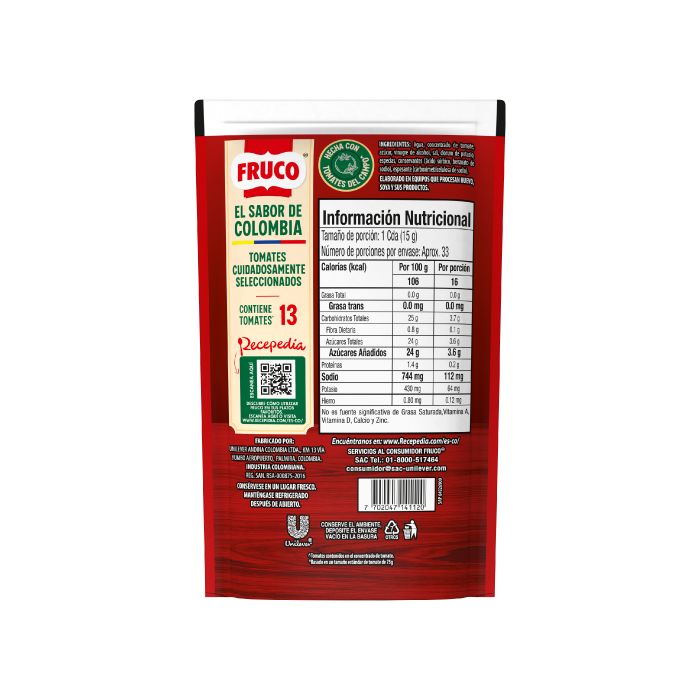 SALSA DE TOMATE FRUCO 500G