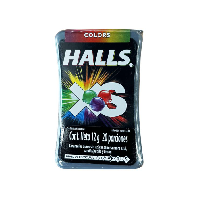 HALLS COLORS XS SABORES FRUTALES 25 U | d1